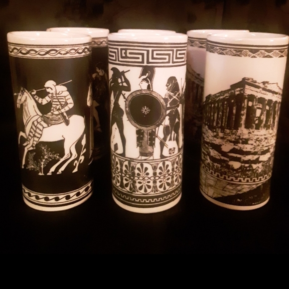 Artisan GREECE | Dining | 6 Handmade Greek Greece Drinking Glasses C97 ...
